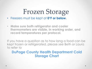 Safe and Effective Food Storage | PPTX