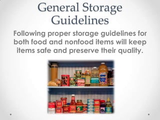 Safe and Effective Food Storage | PPTX