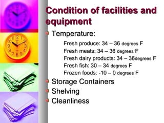 Food storing and issuing control | PPT
