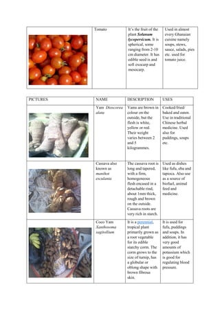 Food stuffs in ghan1 | PDF
