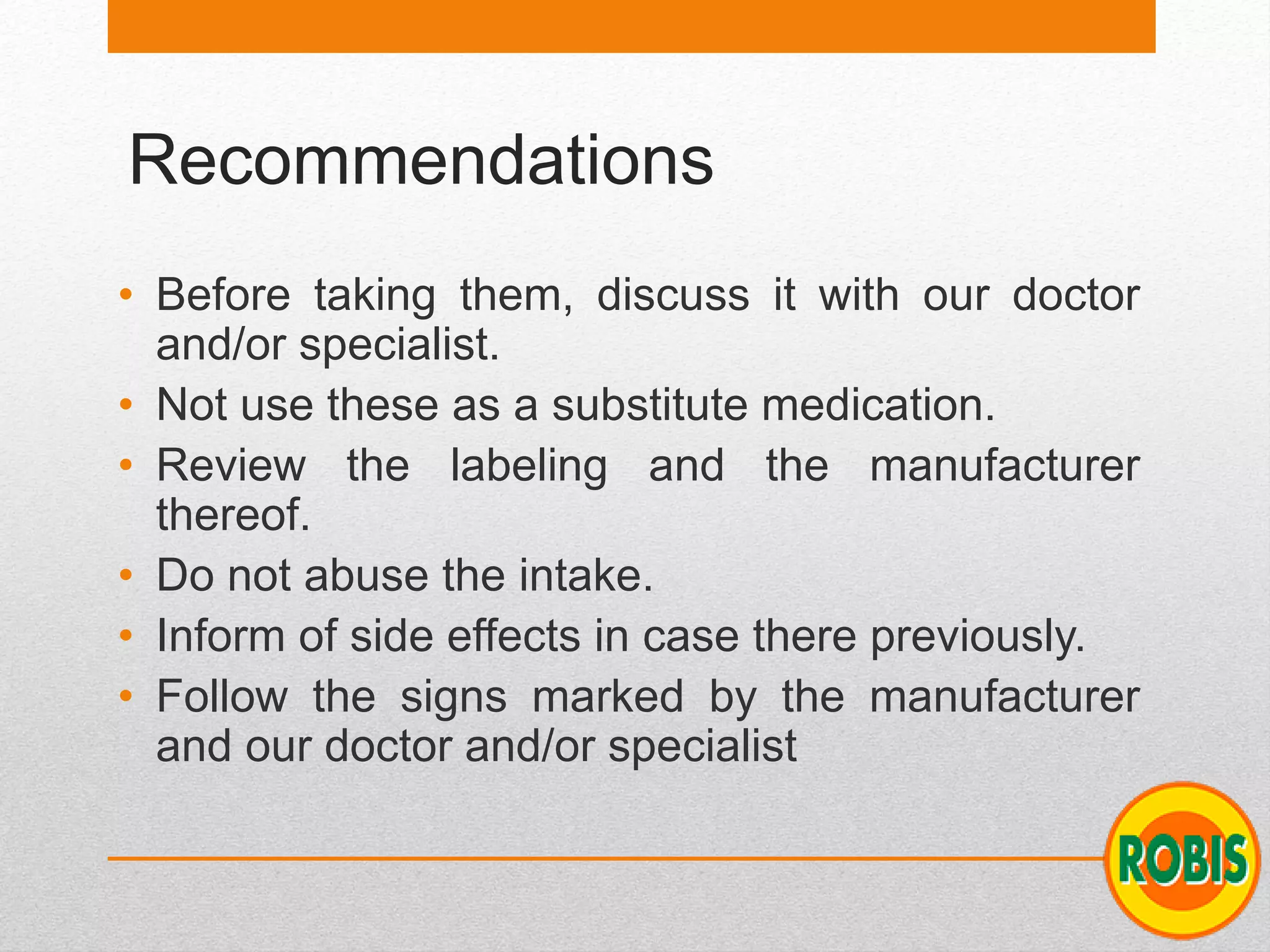 Food supplements, benefits and recommendations | PDF