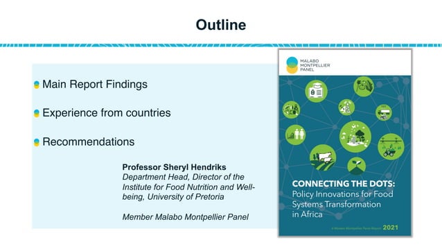 Presentation - Connecting The Dots: Policy Innovations for Food Systems ...