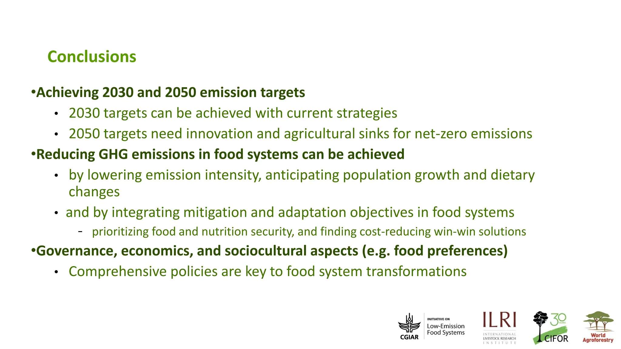 Exploring low emissions development opportunities in food systems | PPT