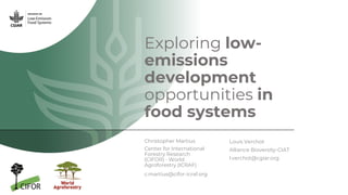 Exploring low emissions development opportunities in food systems | PPT ...