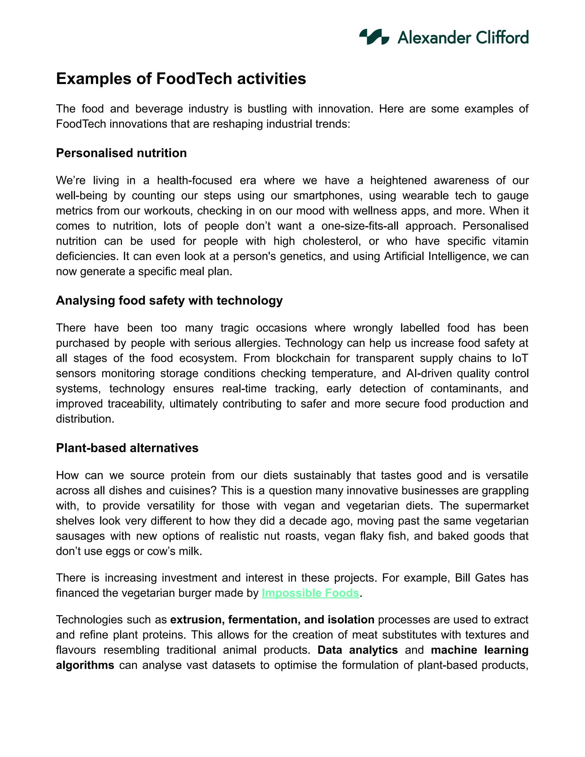 FoodTech 101: A beginner’s guide to the future of food | PDF