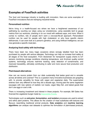 FoodTech 101: A beginner’s guide to the future of food | PDF