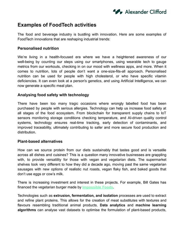 FoodTech 101: A beginner’s guide to the future of food | PDF