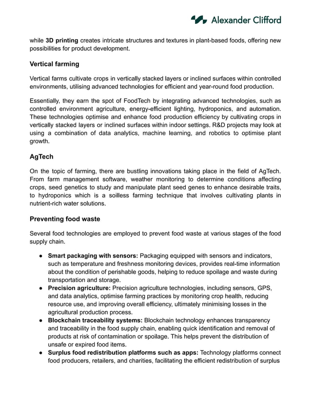 FoodTech 101: A beginner’s guide to the future of food | PDF