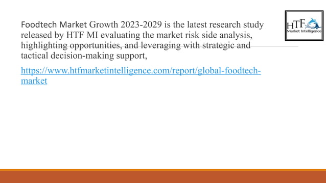 Foodtech Market | PPT | Free Download