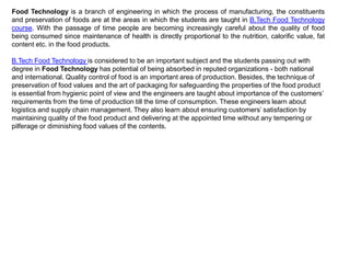 Food technology | PPTX | Food Industry | Industries
