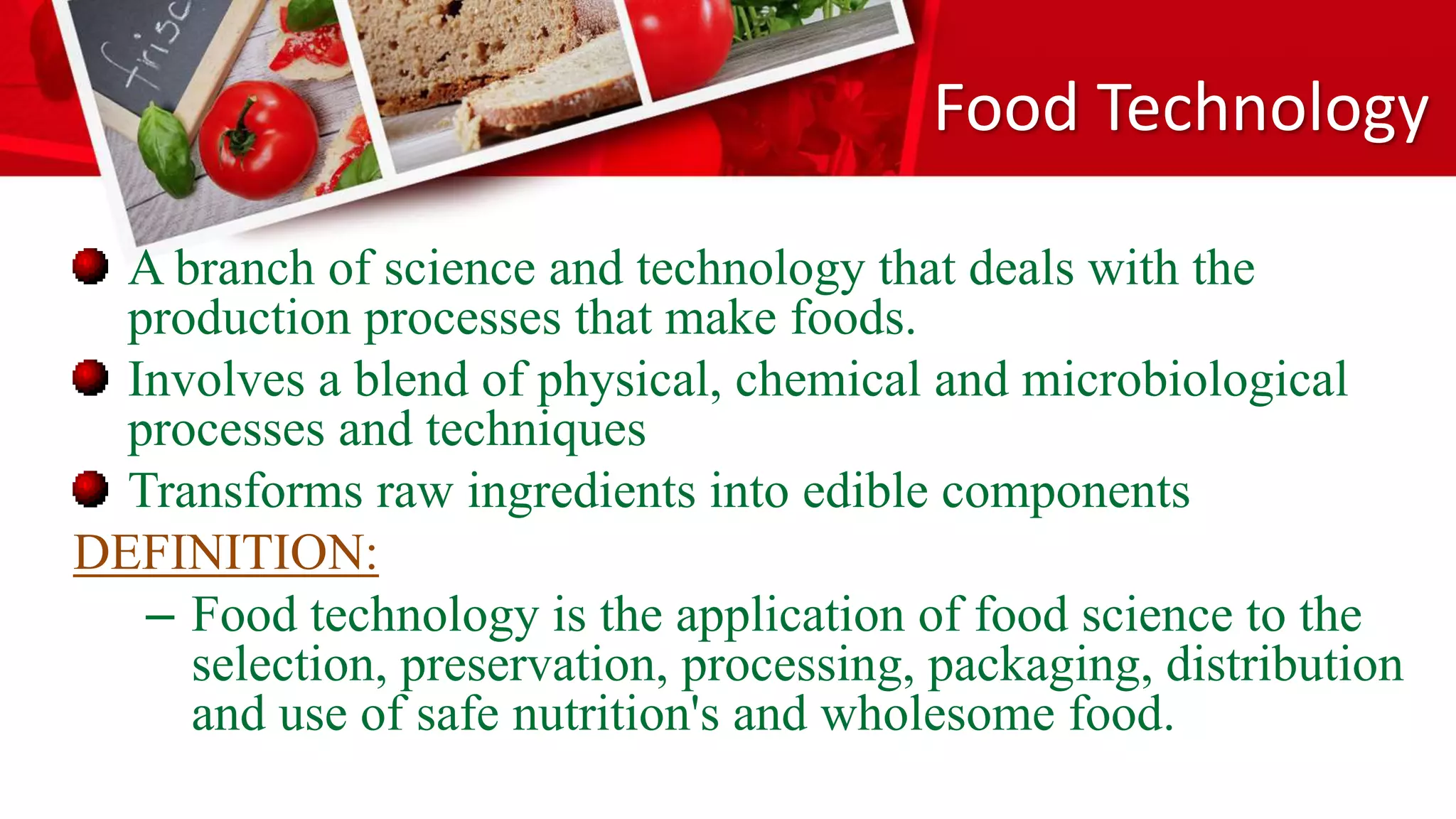 Food technology | PPTX