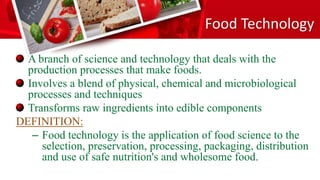 Food technology | PPTX