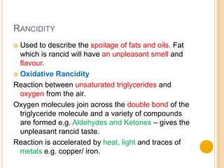 Food technology Lipids | PPTX