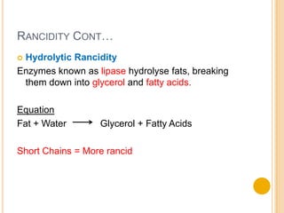Food technology Lipids | PPTX