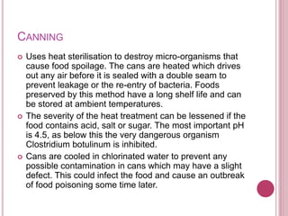 Food Technology - Preservation | PPTX