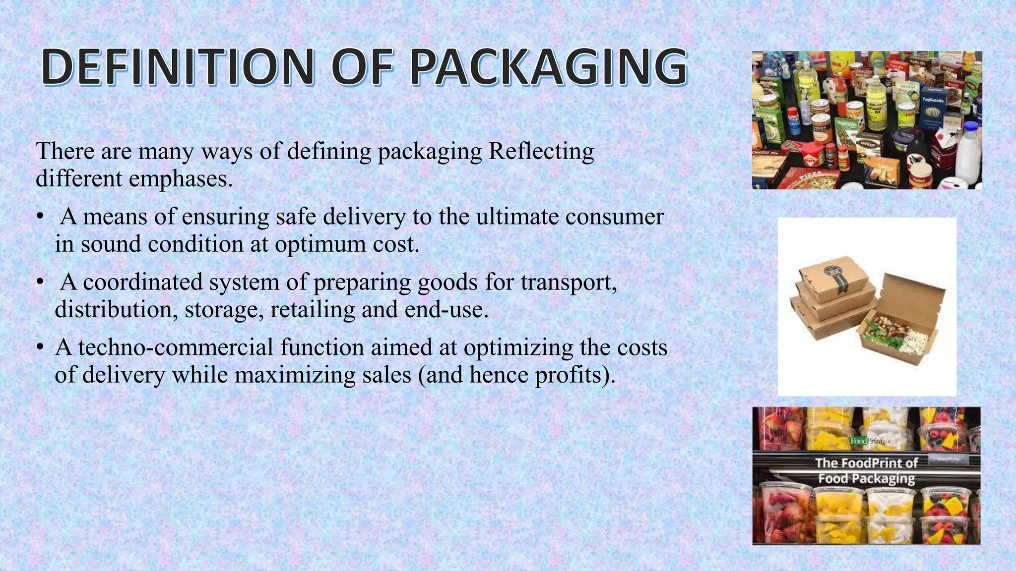 FOOD TECH PPT FOOD PACKAGING | PPTX | Business | Business and Finance