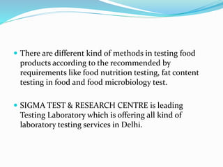 Food testing | PPT