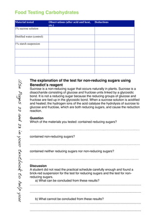 Food Testing Carbohydrates | PDF