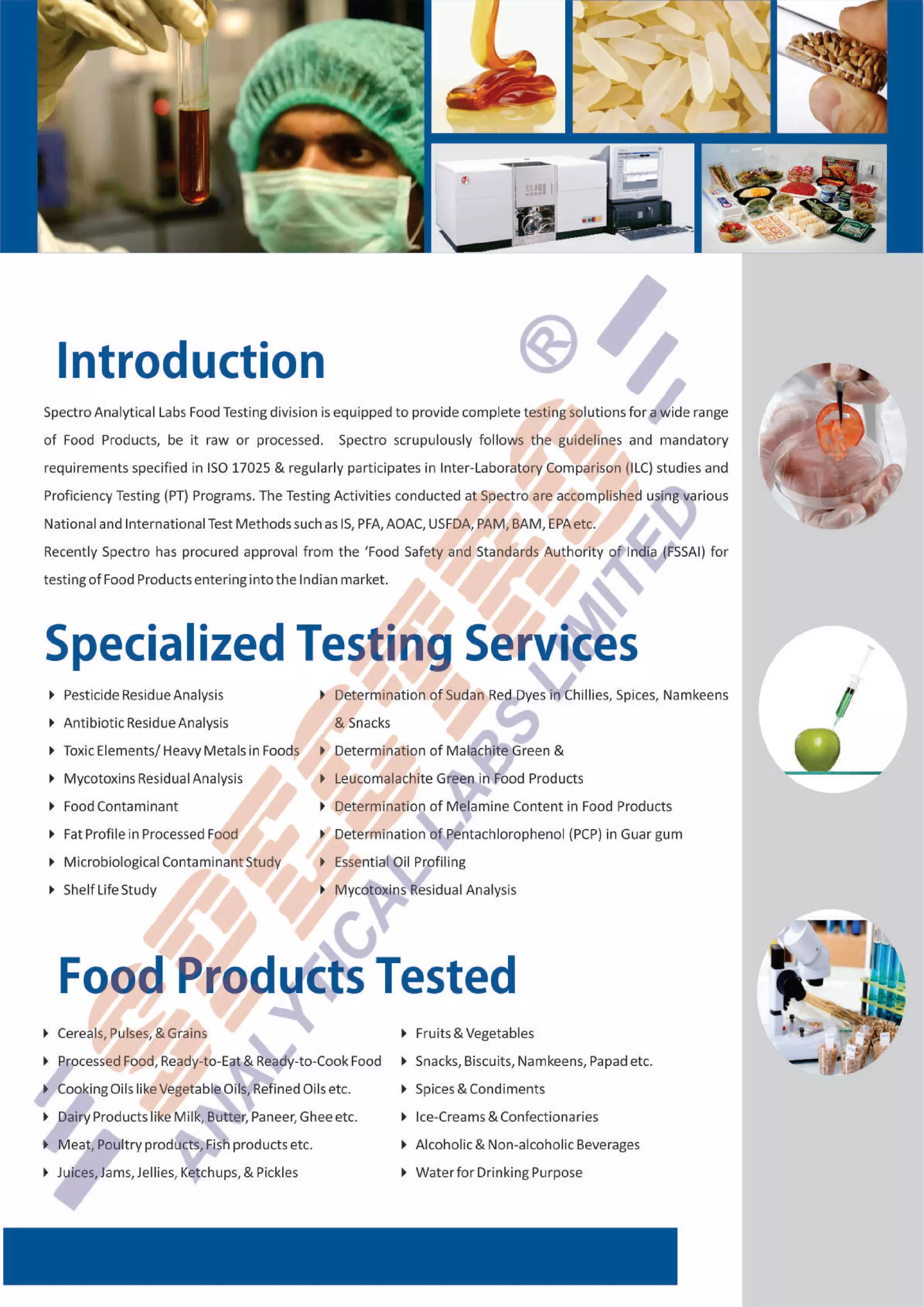 Food testing laboratory services food testing labs in delhi | PDF