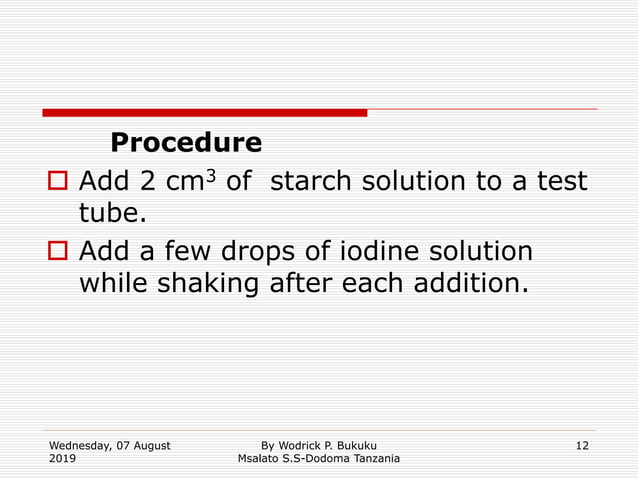 Food test practical notes | PPTX