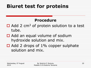 Food test practical notes | PPTX