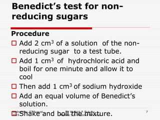 Food test practical notes | PPTX