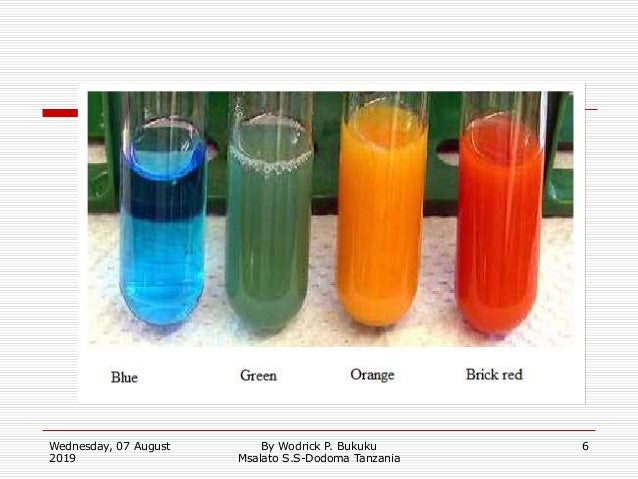 Food test practical notes