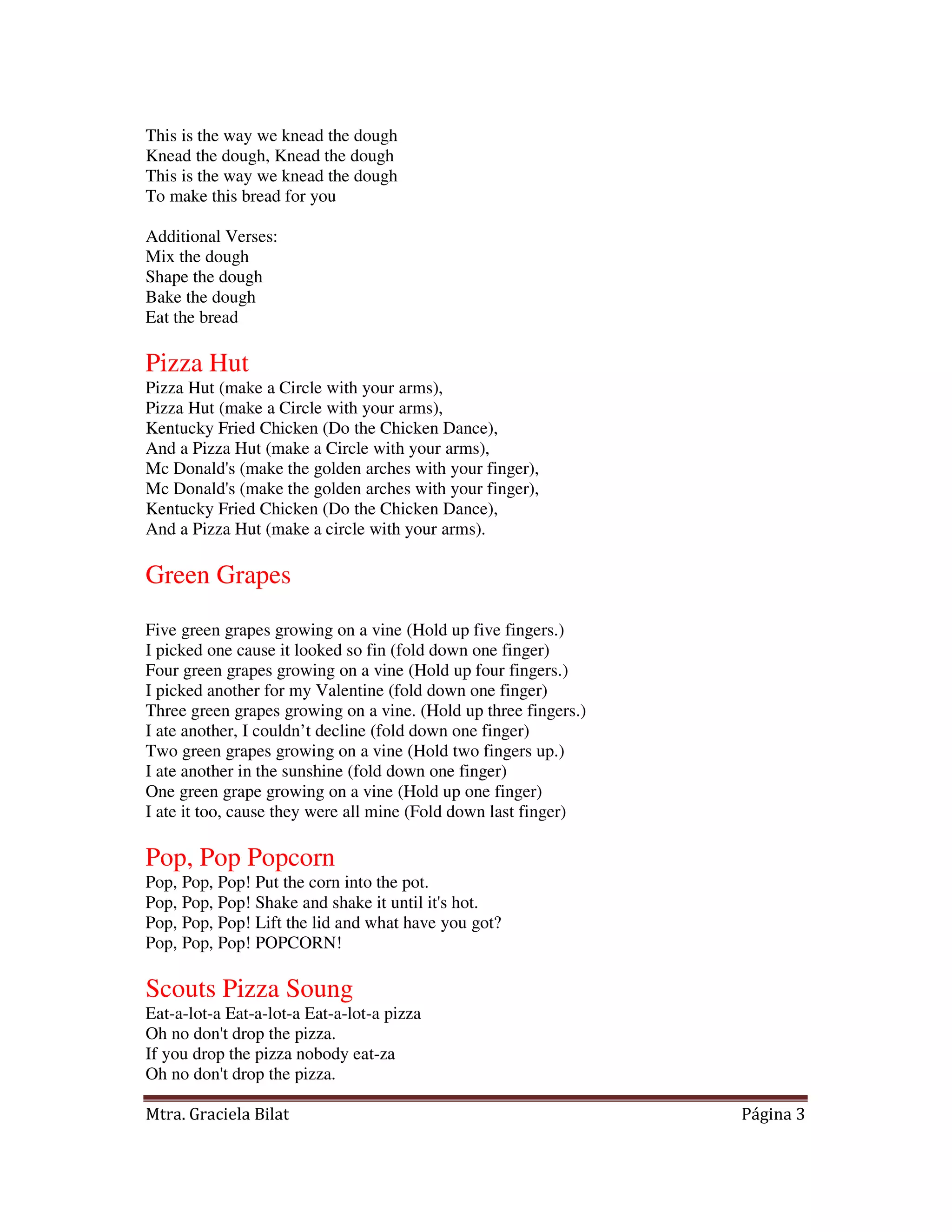 Food Theme Songs | PDF