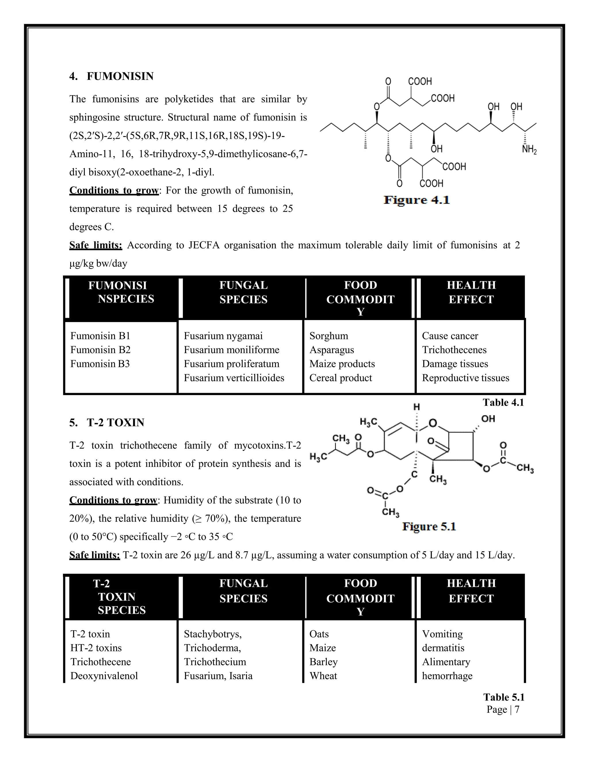 FOOD toxicology, FUNGAL TOXINS, GROUPS OF MYCOTOXINS etc. | PDF