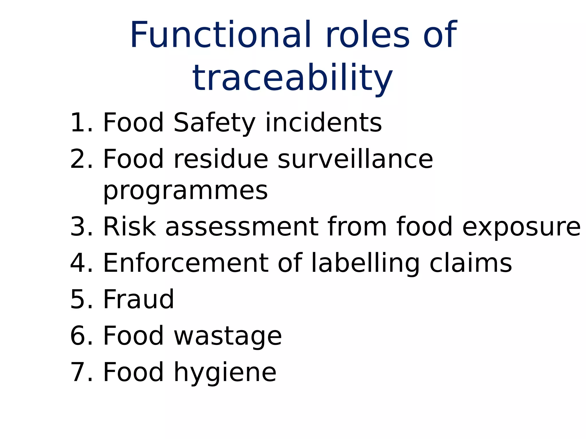 Food traceability | PDF