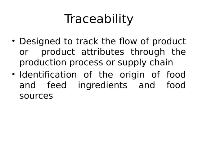 Food traceability | PDF