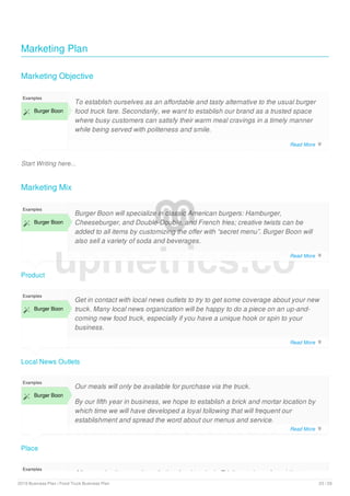 Food truck business plan example | PDF