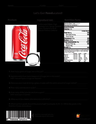 Fooducate worksheets | PDF