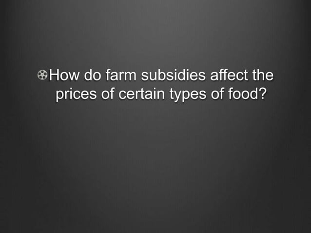 Food unit subsidies | PPTX