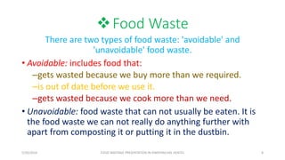 Food wastage | PPTX | Environmental Services Industry | Industries