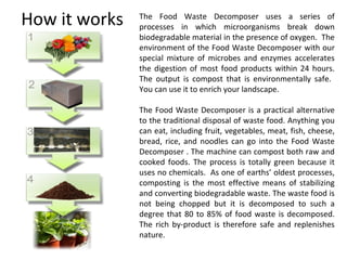 Food waste decomposers - reduce in 24 hrs | PPT