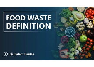 Food Waste Definition | PDF