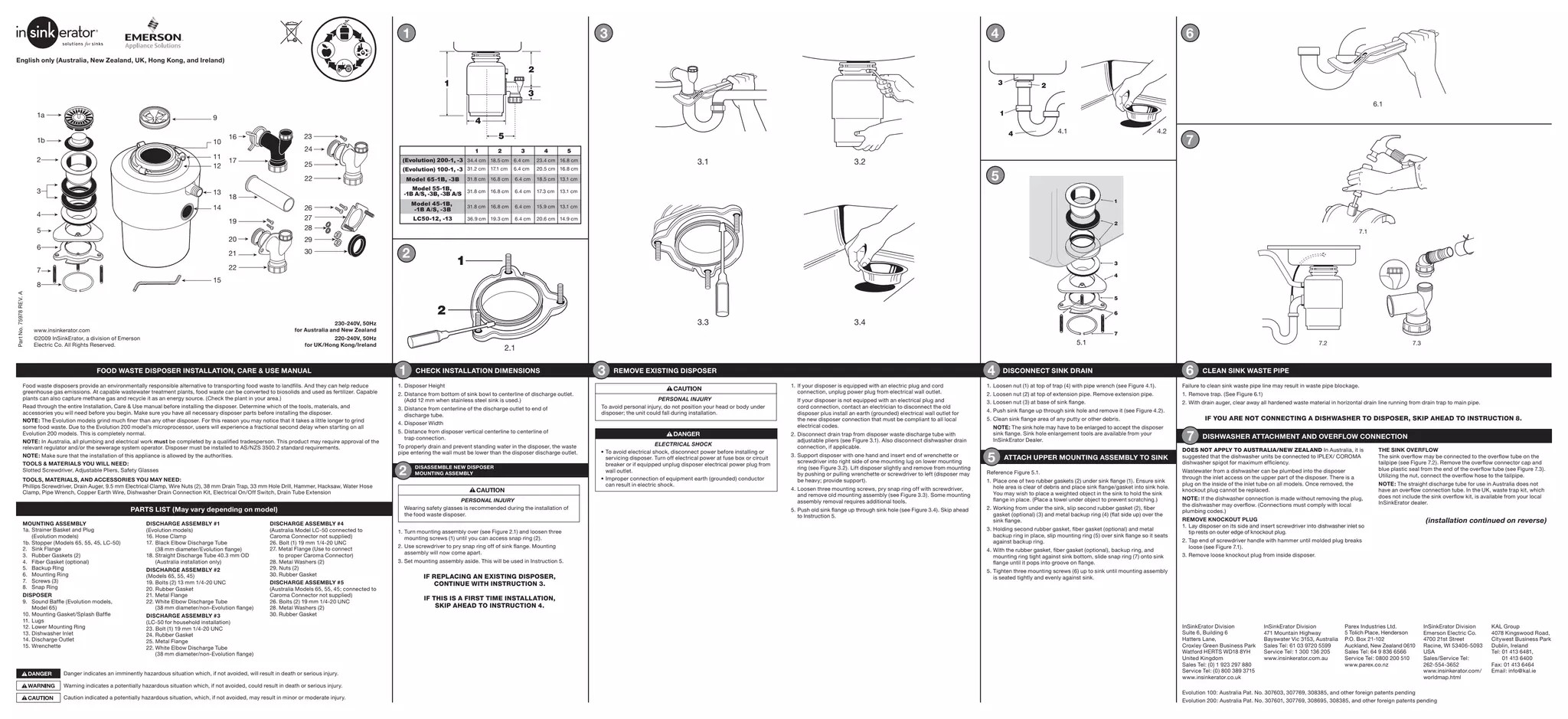 Food waste disposer installation guide | PDF