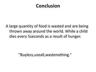 Food waste management | PPTX