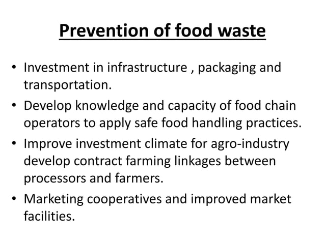 Food waste management | PPTX