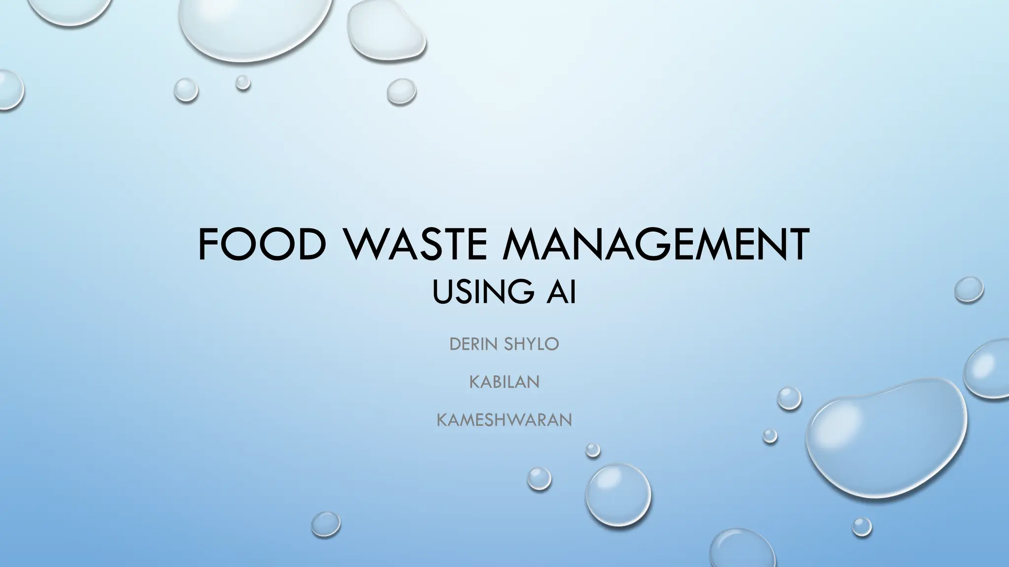 Food waste management system presentation | PPTX