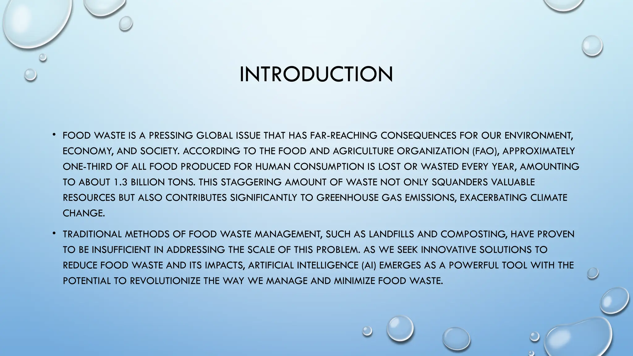 Food waste management system presentation | PPTX