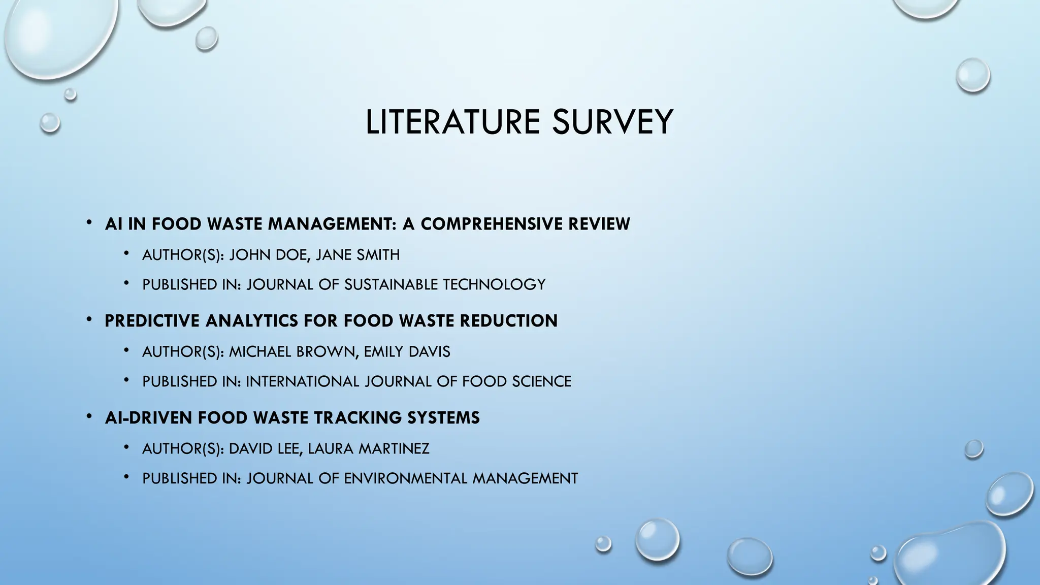 Food waste management system presentation | PPTX