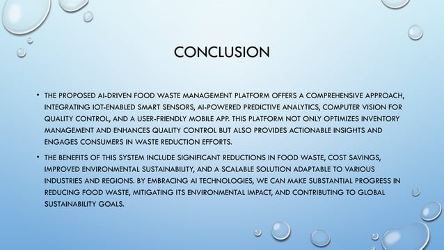 Food waste management system presentation | PPTX
