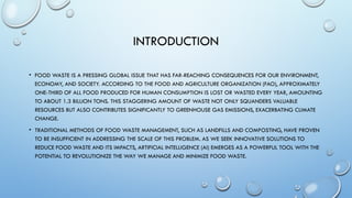 Food waste management system presentation | PPTX