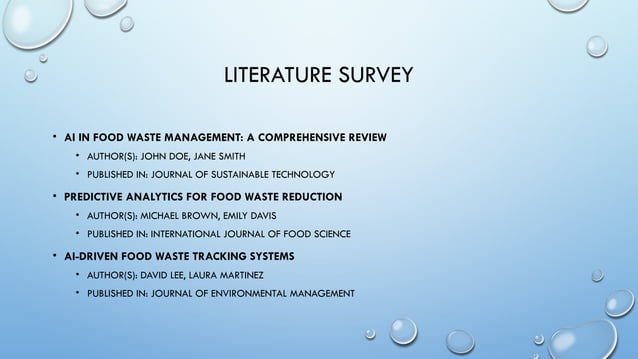 Food waste management system presentation | PPTX