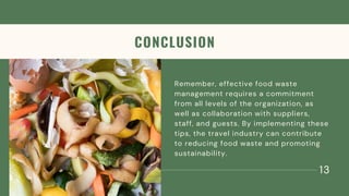 Food waste management tips for travel industry.pdf | Food Industry ...