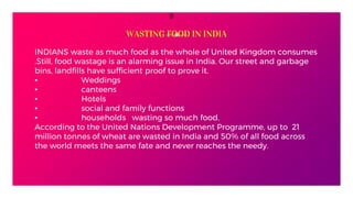 FOOD WASTAGE AND VALUE OF FOOD | PPTX