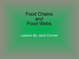Food Chains and Food Webs (PowerPoint) | PPT