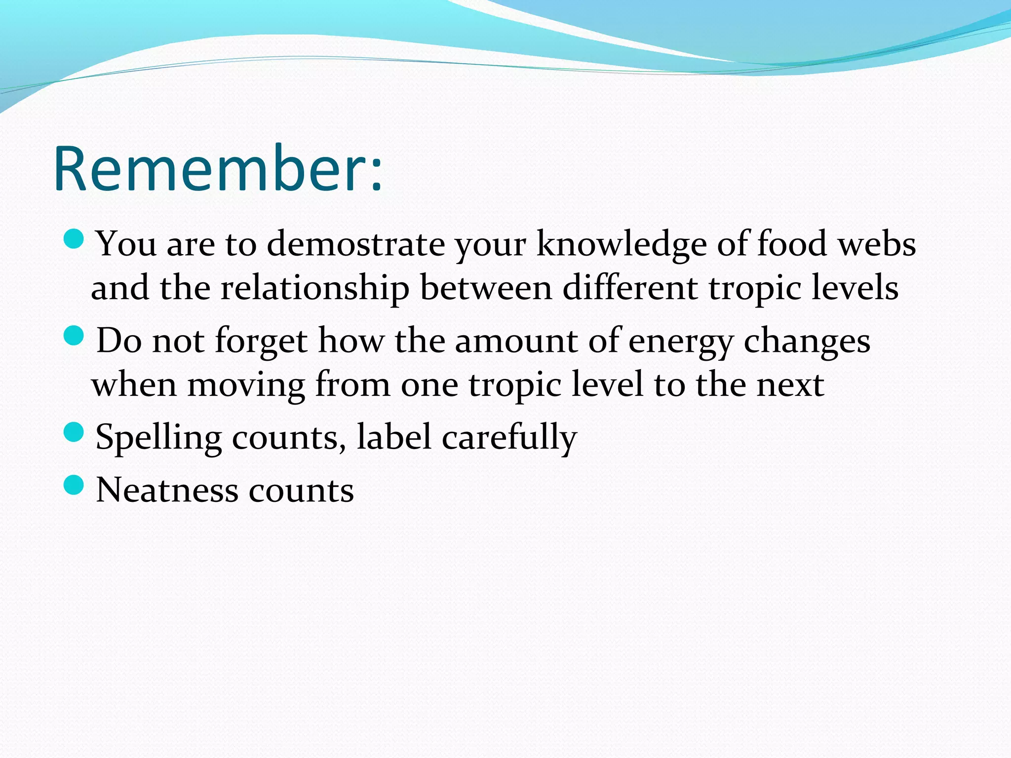 Food web poster assignment | PPT